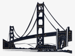Golden Gate Bridge Cartoon Png Jpg Library Library - Golden Gate Bridge ...