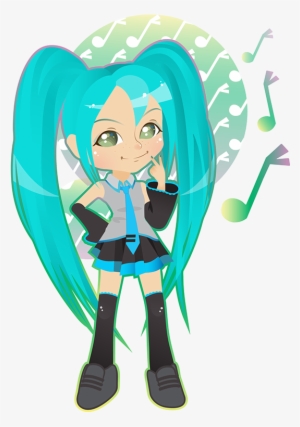 Mini Miku Drawing By Victoria Landeira - Mini PNG Image | Transparent ...