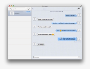 Overview Of The Messages Window - Os X Mountain Lion PNG Image ...