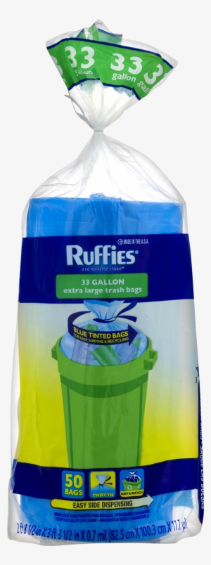 Ruffies Extra Large Twist Tie Trash Bags, 33 Gallon, - Ruffies Extra ...