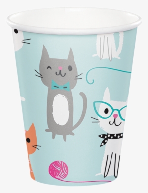 Cat Party Cups - Creative Converting Cat Party Cups (8) PNG Image ...