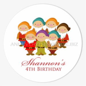 3" Round Snow White Seven Dwarfs Favor Labels • Self - You Makes You ...