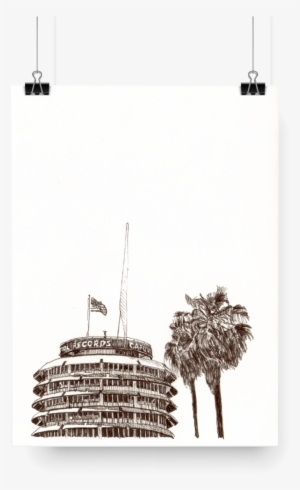 Capitol Records Building, Hollywood - Capitol Records Building PNG ...