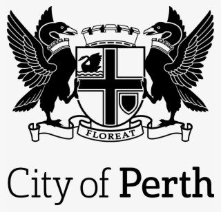 City Of Perth Logo Stacked Mono New - City Of Perth Logo PNG Image ...