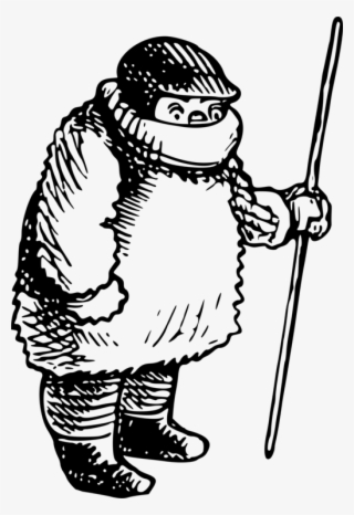 Line Art Cartoon Winter Coat Comics - Person In Winter Coat Clipart PNG ...