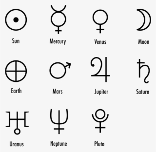 Lesson Planets In Astrology Bits - Planet Alchemy Symbols PNG Image ...