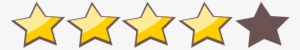 Four Stars - 4 Out Of 5 Star Rating Png PNG Image | Transparent PNG ...