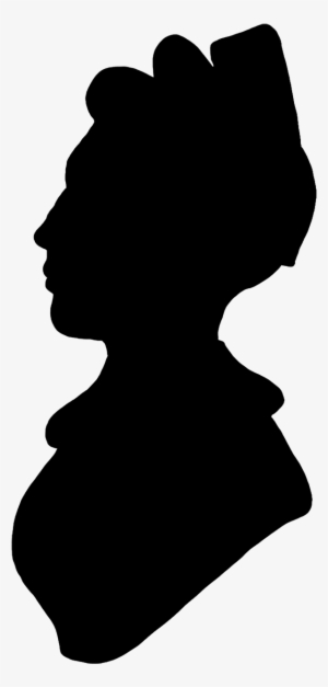 Silhouette Of Womans Head With Bow, Victorian Head - Silhouette PNG ...