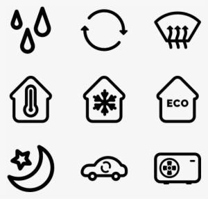 Heating And Air Conditioning Elements - Heat Pump Icon PNG Image ...