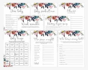 Flower Baby Shower Games Printable Package By Littlesizzle - Baby ...