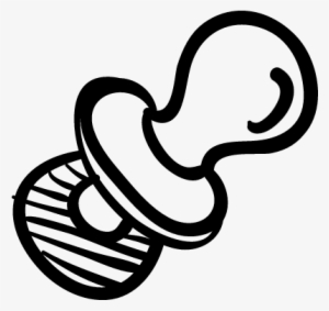 Pacifier Vector - Chupon Blanco Y Negro PNG Image | Transparent PNG ...