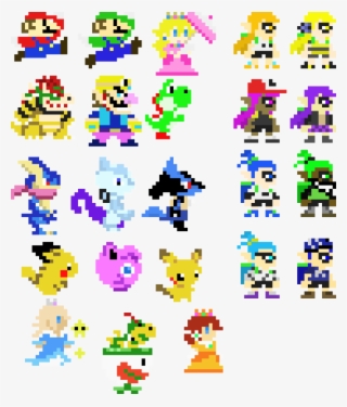 Super Smash Bros Ultimate - Super Smash Bros Pixel Art PNG Image ...