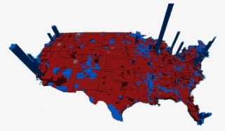 America Red Blue 3d - 2004 Election Map PNG Image | Transparent PNG ...
