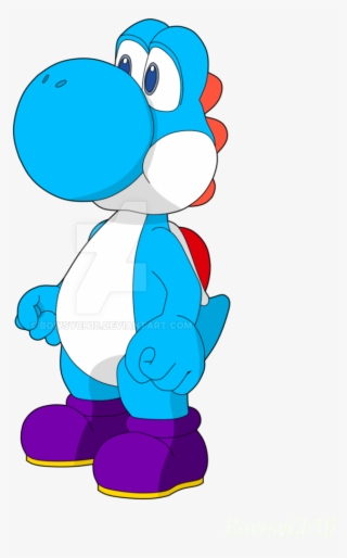 Yoshi Vector Light Blue - Mario Series PNG Image | Transparent PNG Free ...