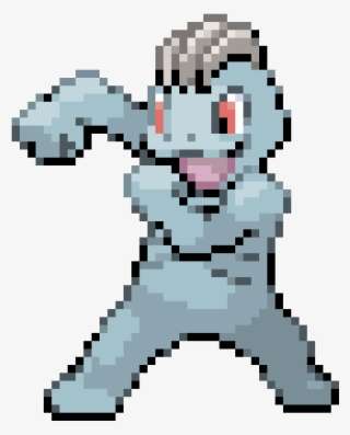 Machop - Pokemon Pixel Art Machop PNG Image | Transparent PNG Free ...