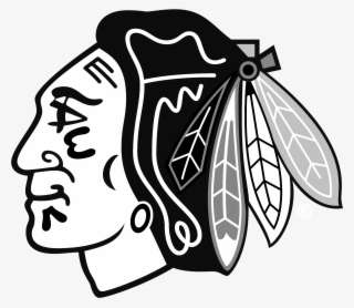 Chicago Blackhawks Logo Black & White Transparent - Famous Sport Team ...