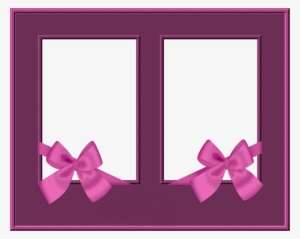 Pink Duble Png Frame With Bow - Pink Bow Frame PNG Image | Transparent ...