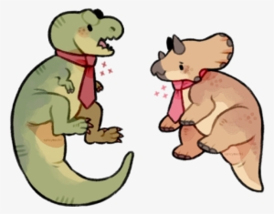 Tie Rannosaurus Rex And Tie Ceratops - Digital Art PNG Image ...