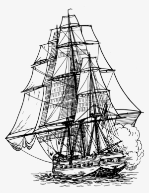 Shipping Drawing Realistic - Frigate Drawing PNG Image | Transparent ...