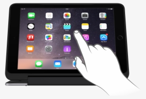 Illustrated Hand Pointing Grey - Clamcase Pro Keyboard Case For Ipad ...