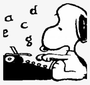 Snoopy Clipart Typing - Job Well Done Snoopy PNG Image | Transparent ...