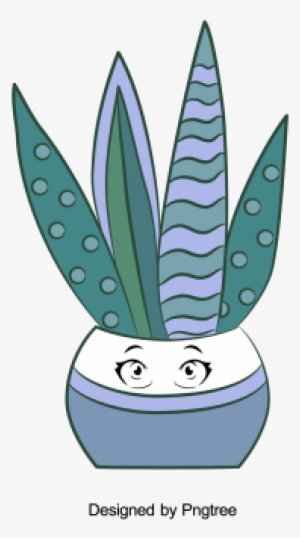 Cartoon Hand-painted Simple Flower Pot Flower Design, - Design PNG ...