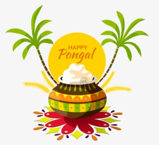 Happy Pongal Pot Vector Png Images-pongal Banner Design PNG Image ...