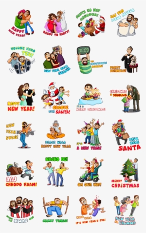 Christmas Line Sticker PNG Image | Transparent PNG Free Download on SeekPNG