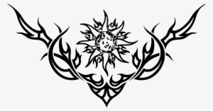 Sol-tribal - Drawing Of A Black Sun PNG Image | Transparent PNG Free ...