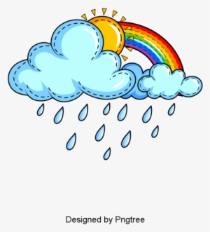 Beautiful Cool Cartoon Hand-painted Rain Water Droplets - Water PNG ...