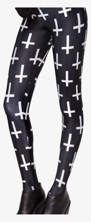 Upside Down Cross Leggings - Upside Down Cross Tights PNG Image ...