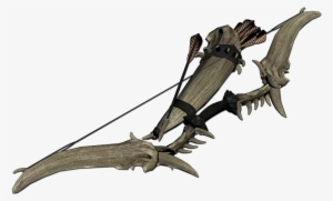 Horker Bows, Arrows And Quiver - Bow And Arrow Skyrim PNG Image ...