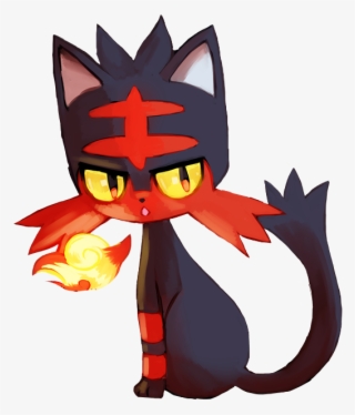 Litten Pokemon Cute Kawaii Fire Otaku Otakugirl Animefa PNG Image ...