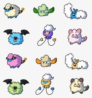 Drew Some Fluffy And Cute Pokemon, Along With Their PNG Image ...