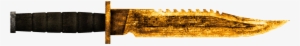 Golden Combat Knife - Fallout 3 Occam's Razor PNG Image | Transparent ...
