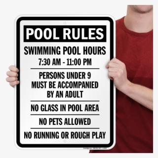 Pool Rules, Prohibition Rules At Pool Area With Graphics - Rules In The ...