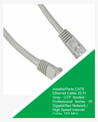 Installerparts Cat6 Ethernet Cable 25 Ft Gray Utp Booted PNG Image | Transparent PNG Free ...