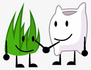 Grassy And Pillow Shaking Hands - Bfdi Shaking Arms PNG Image ...