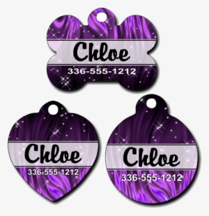 Personalized Purple Sparkles Pet Tag For Dogs And Cats - Dog PNG Image ...