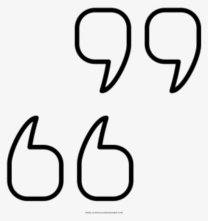 Quotation Marks Coloring Page - Drawing PNG Image | Transparent PNG ...