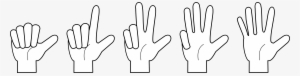 Fingers Clipart Hand Symbol - Clip Art Counting On Fingers PNG Image ...