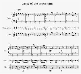 Dance Of The Snowstorm Sheet Music For Piano, Violin, PNG Image ...