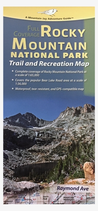 Rocky Mountain National Park Trail And Recreation Map - Banner PNG ...
