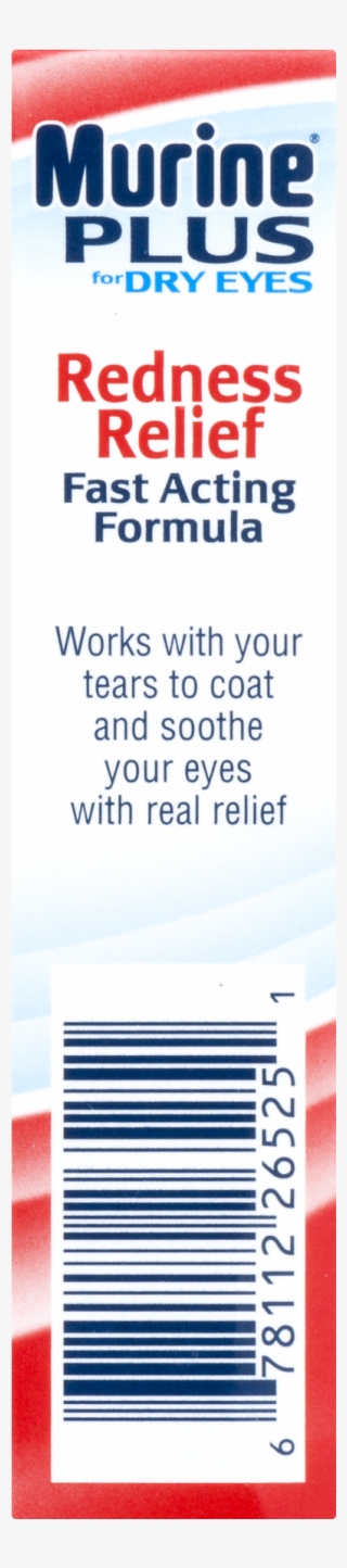 Murine Plus For Dry Eyes Lubricant Redness Relief Eye - Label PNG Image ...