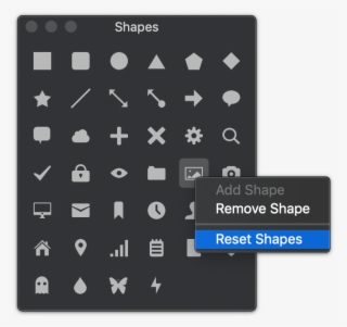 Shape, Hold Down The Option Key And Choose Reset Shapes - Mobile App ...