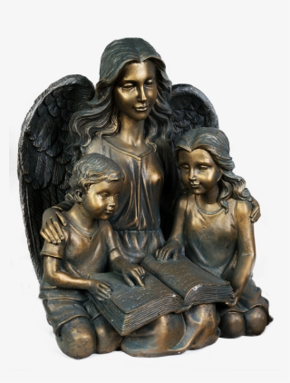 Angel Reading To Kids - Statue PNG Image | Transparent PNG Free ...