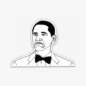 Obama Not Bad Meme Shaped Sticker - Obama Not Bad Transparent PNG Image ...