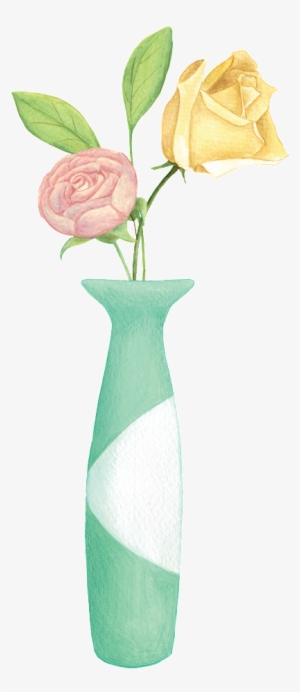 Hand Painted Beautiful High Definition Vase Flower - Vase PNG Image ...
