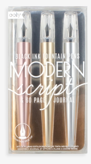 Modern Script Fountain Pen And Journal - Fountain Pen PNG Image ...