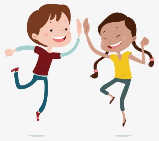 Kids Jumping Clipart Black And White